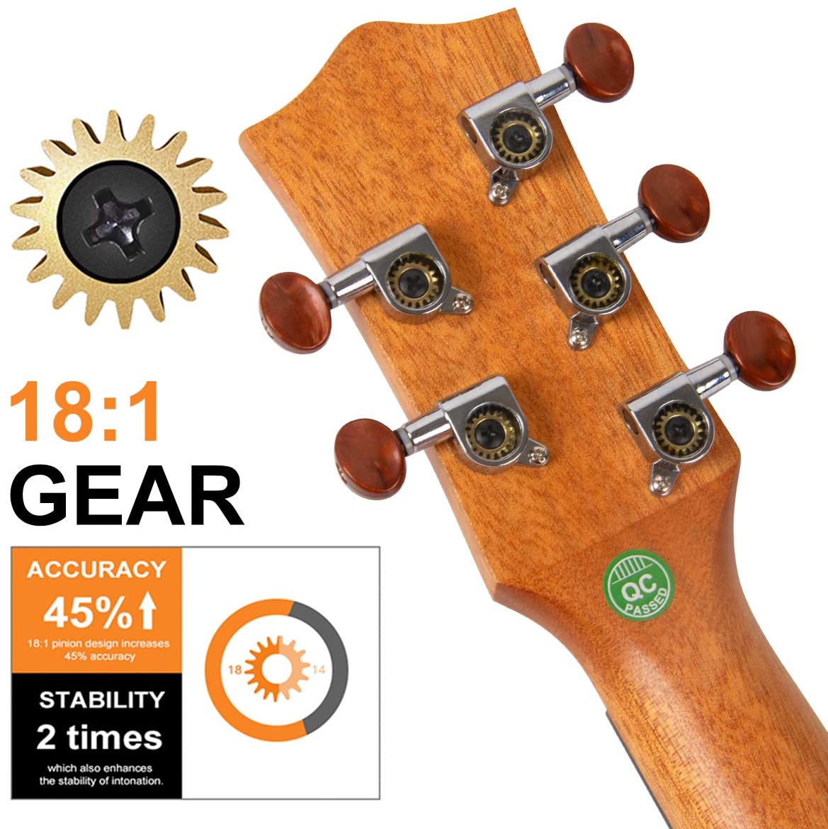 5 String Ukulele Mahogany Ukelele Tenor Uke Kit with Extra Strings Str ...