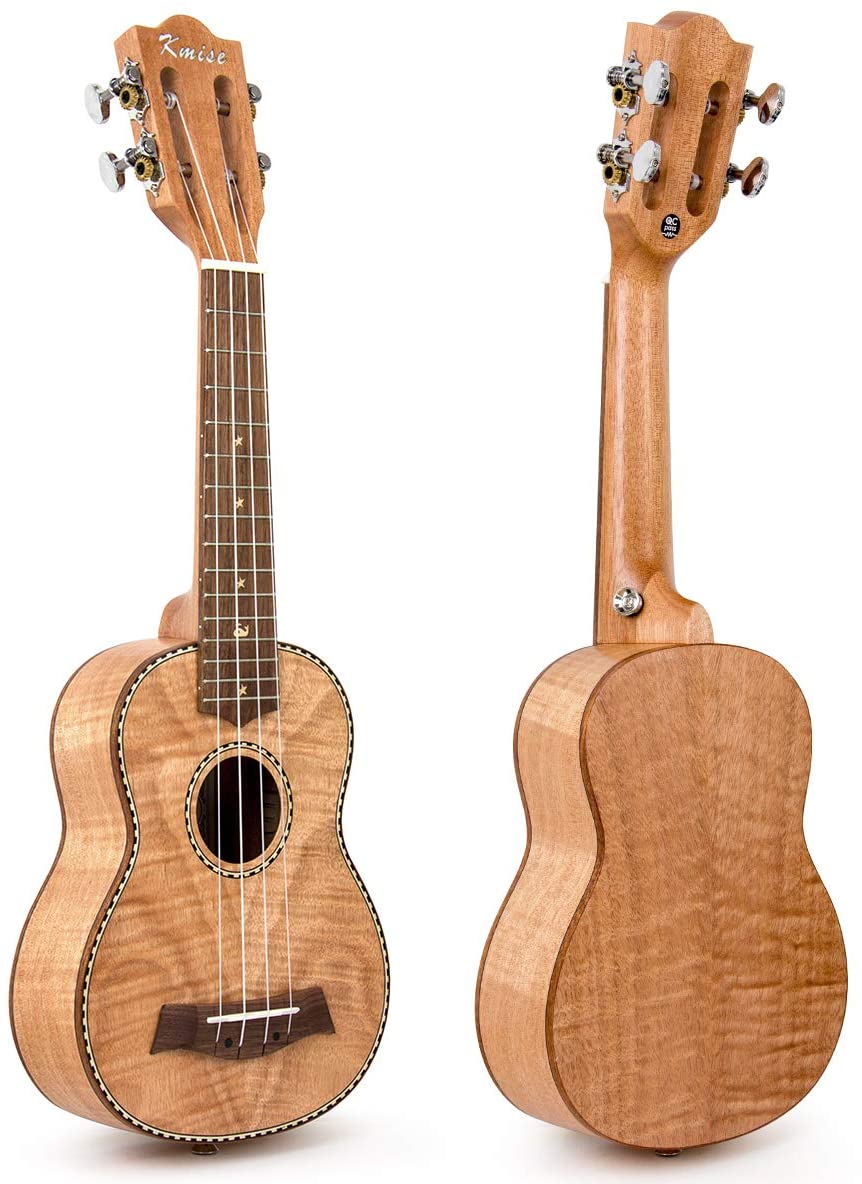 Classical Ukulele Kit Tiger Flame Okoume Wood for Beginner and Profess ...