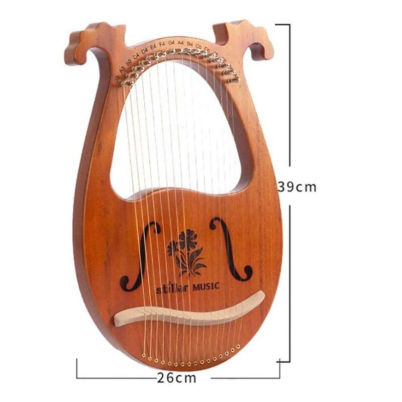 Lyre Harp,Greek Violin,16 String Harp Solid Wood Mahogany Lyre Harp wi ...